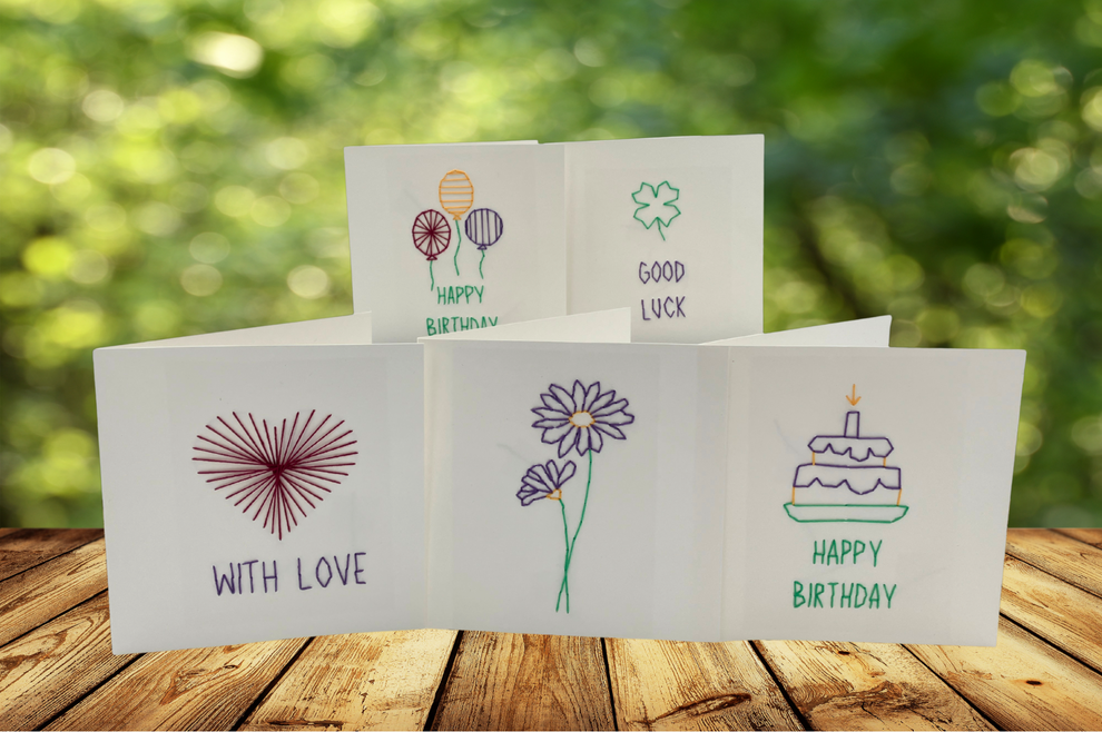 DIY Kit Embroidery Cards (5 pieces)