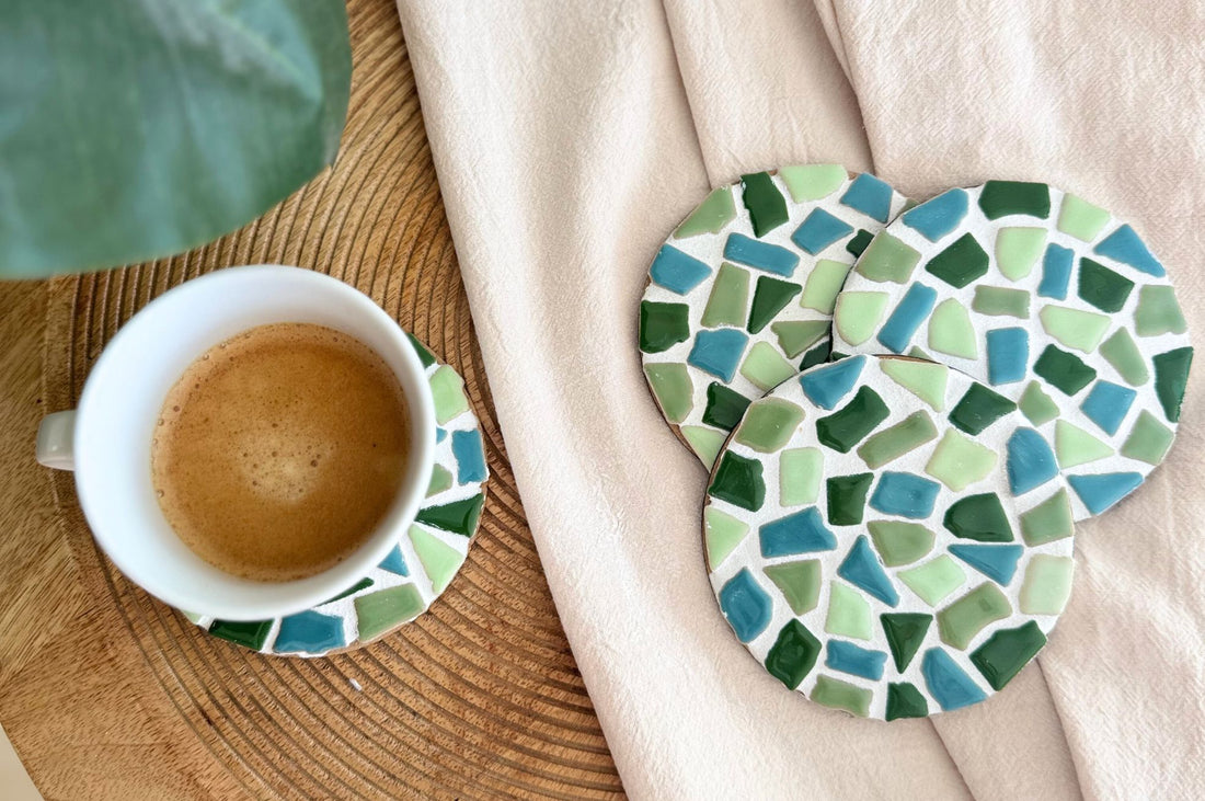 DIY Mosaic Coasters Kit – Craft Set for Adults | Little Creations