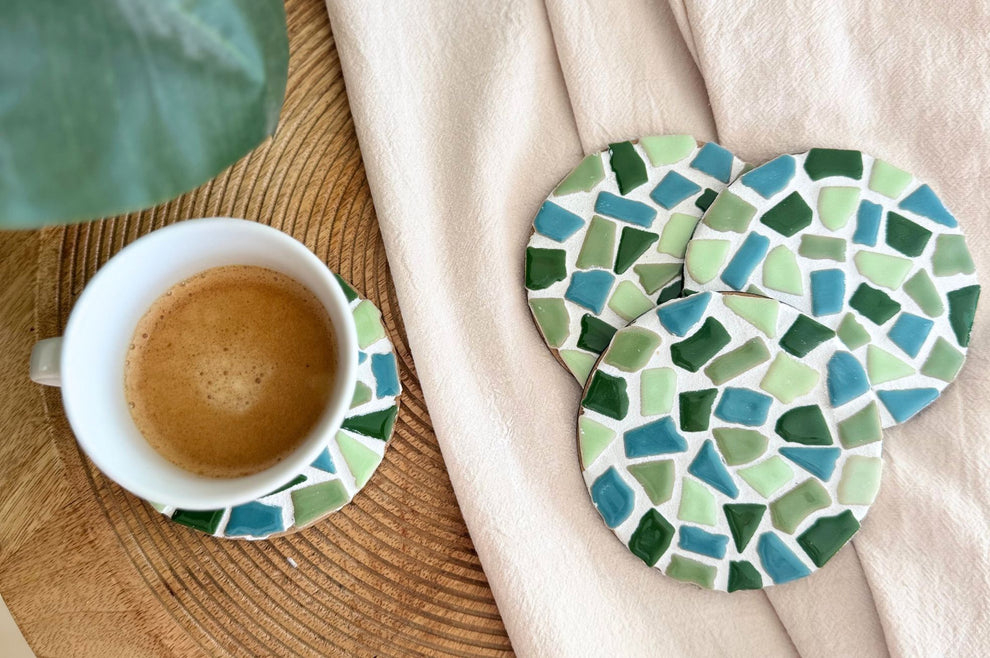 DIY Mosaic Coasters Kit – Craft Set for Adults | Little Creations